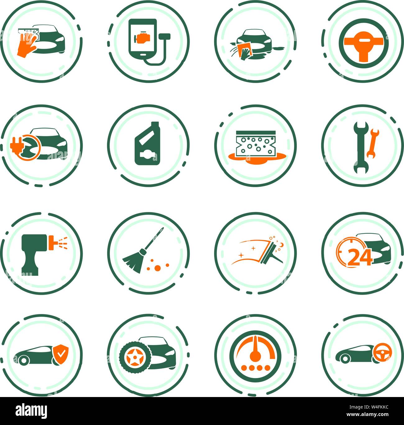 Car shop icon set for web sites and user interface Stock Vector Image ...