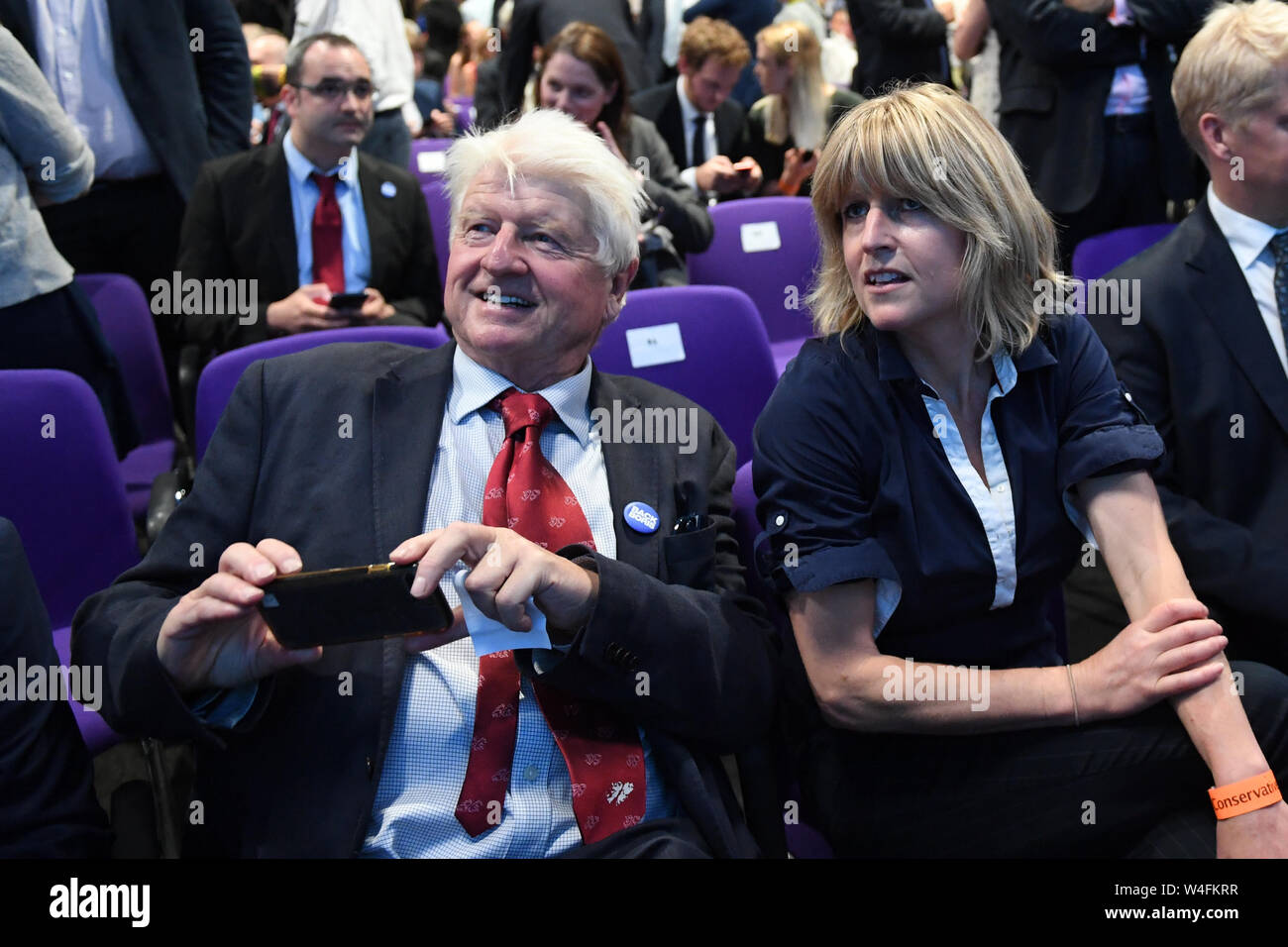 Stanley Johnson and Rachel Johnson at the Queen Elizabeth II Centre in ...