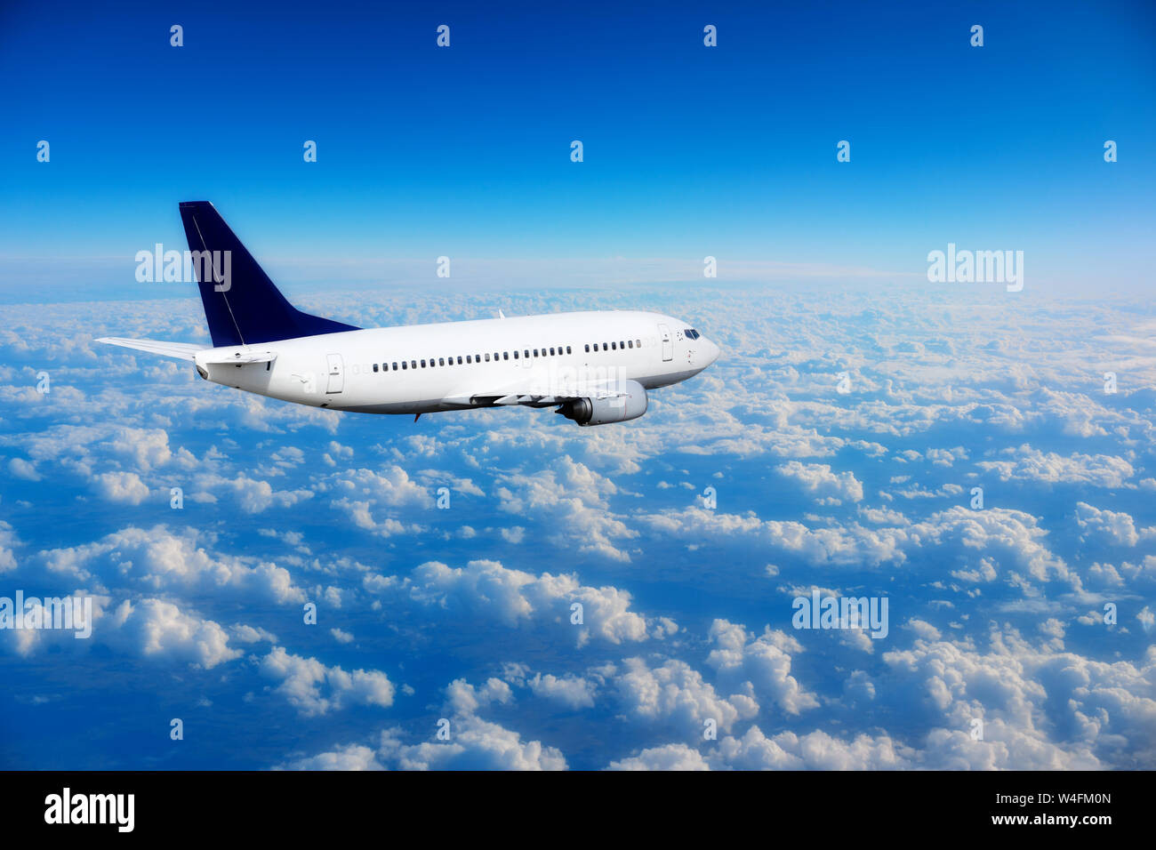 Sky and clouds from above the ground viewed from an airplane Stock ...