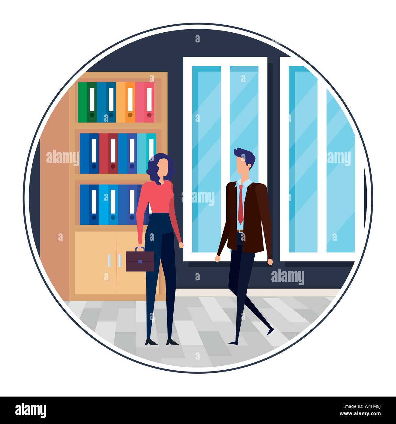 business couple in the workplace characters Stock Vector Image & Art ...