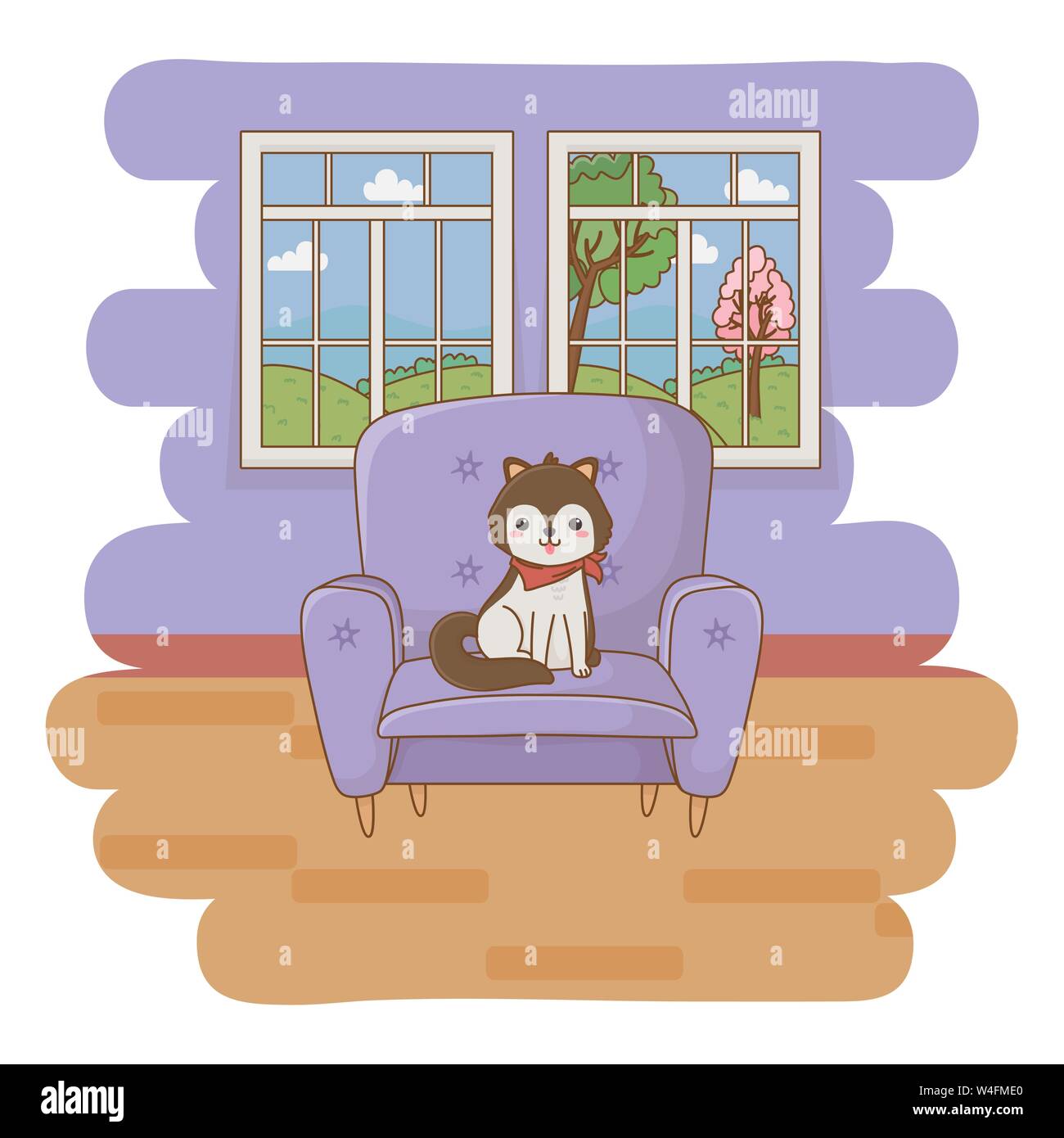 Dog cartoon design, Mascot pet animal nature cute and puppy theme ...