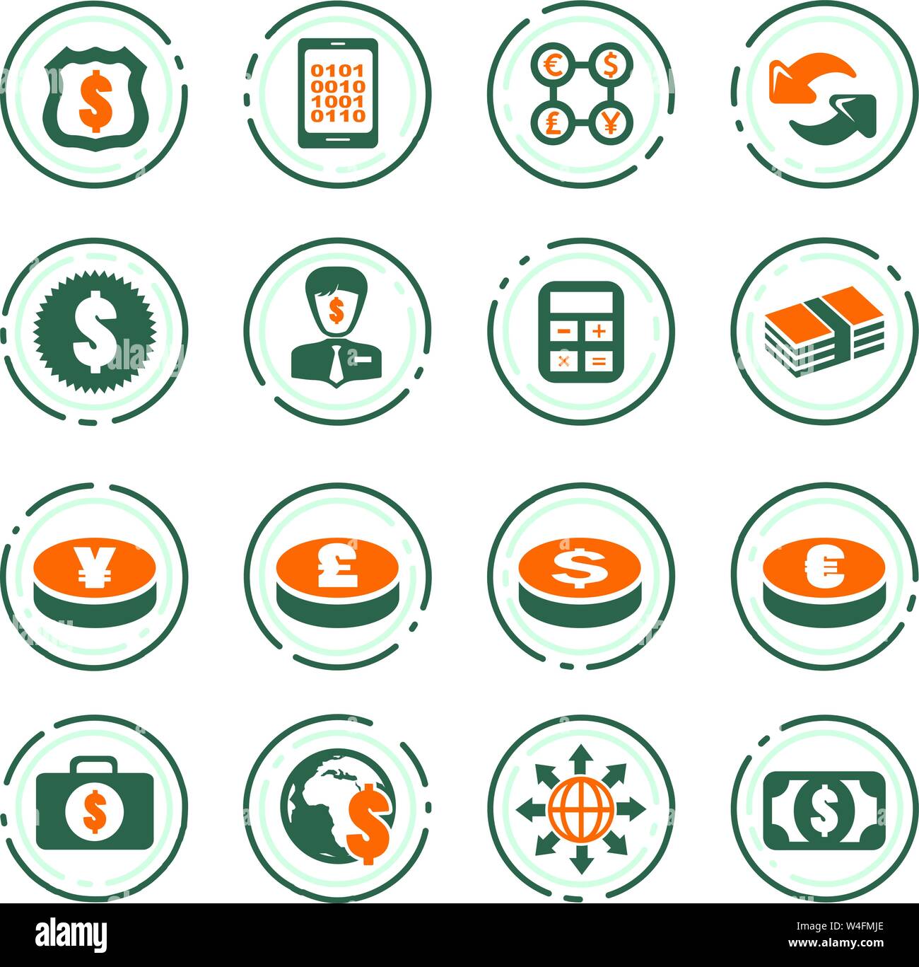Currency exchange vector icons for user interface design Stock Vector ...