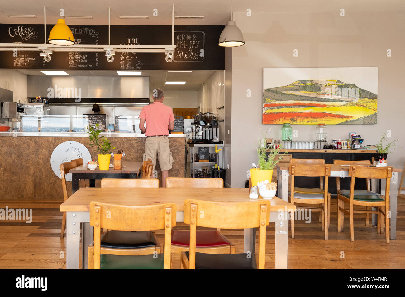 Goat Gap Cafe interior, A65, Newby, North Yorkshire, England, UK Stock ...