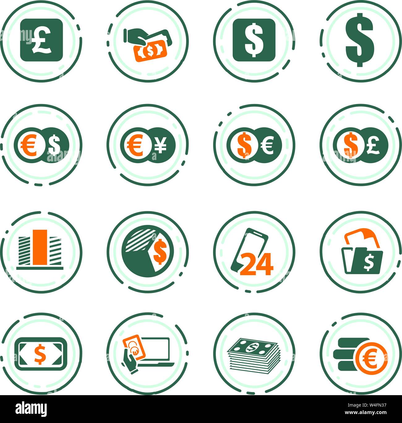 Currency exchange vector icons for user interface design Stock Vector ...