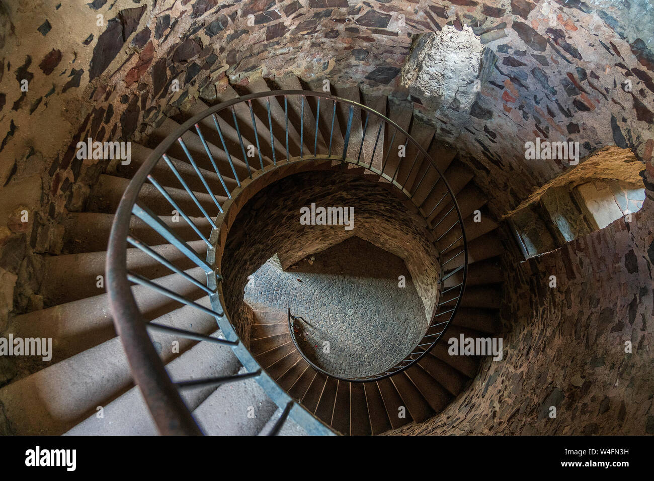 Spiral staircase in Castle Hengebach, Germany Stock Photo - Alamy