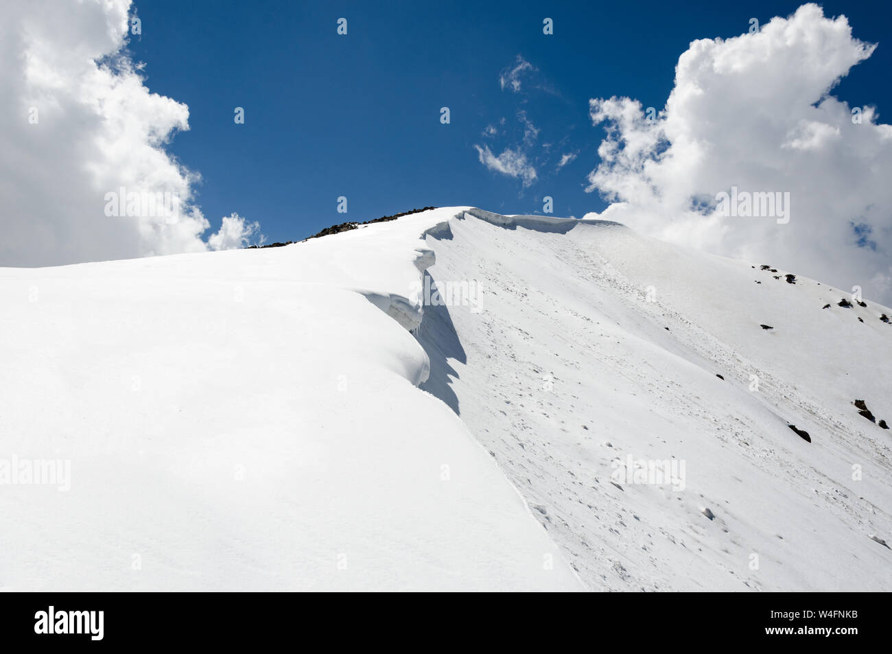 Untrodden path leading to the highest point of Apharwat Peak, Gulmarg ...