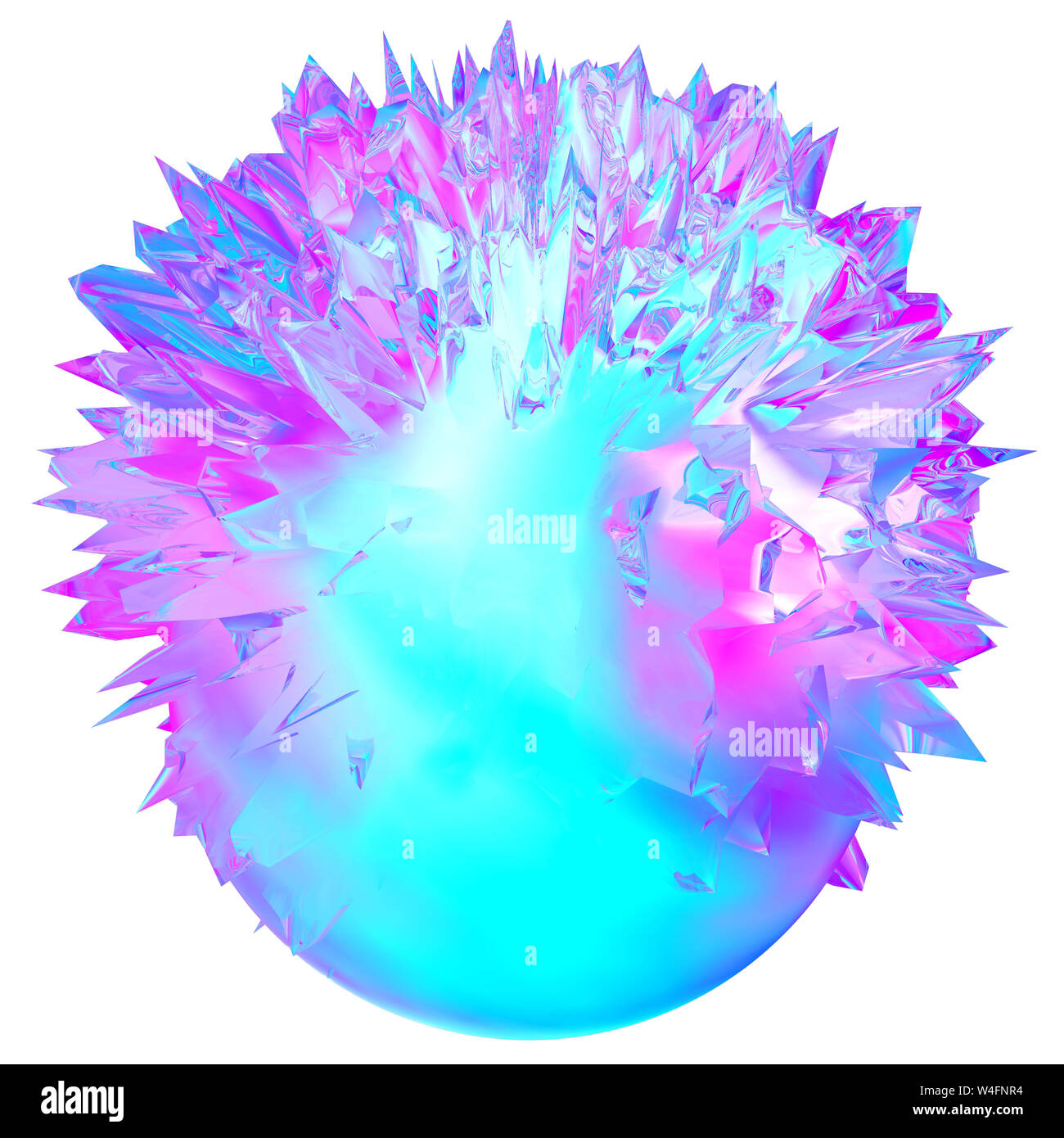 Crystal-like black and white shape isolated on white background. It can ...