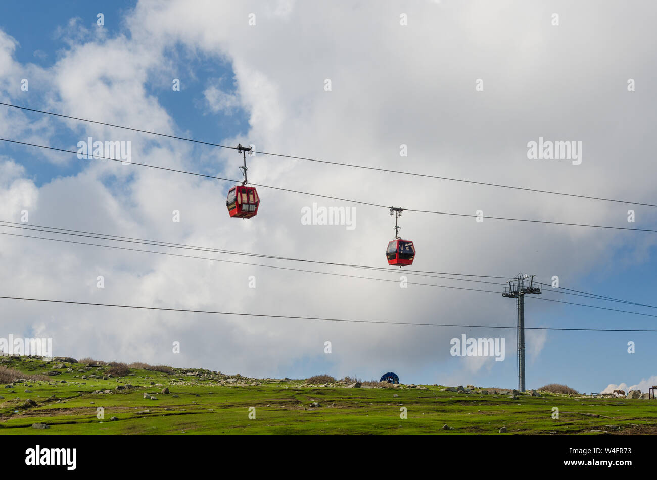 View of Gulmarg Gondola Phase 2 from Kongdori, Gulmarg, Jammu and ...