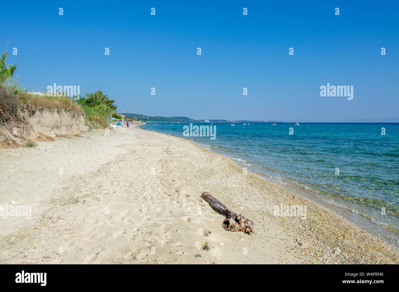 Beach Scene - Greece, Polychrono, Aegean Coast Stock Photo - Alamy