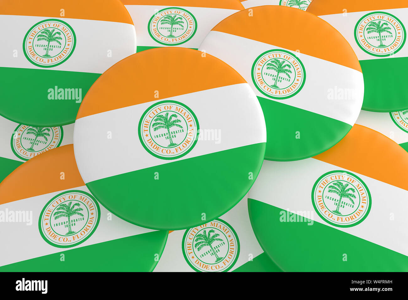 Miami city flag hi-res stock photography and images - Alamy