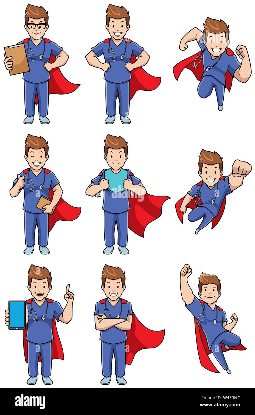 Professional caucasian male doctor Stock Vector Images - Alamy