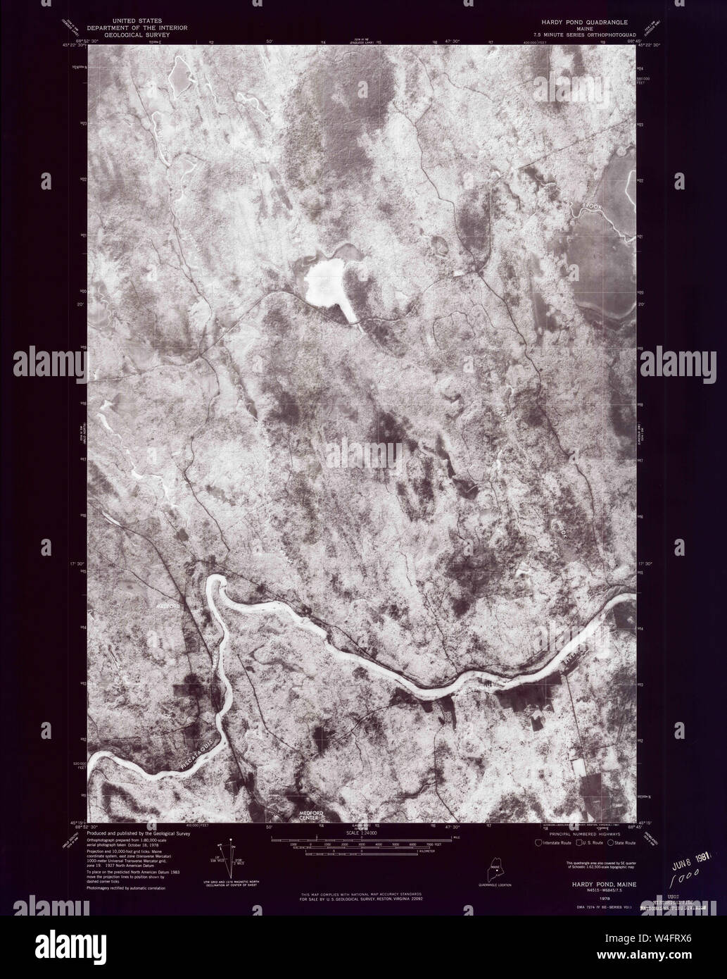 Maine USGS Historical Map Hardy Pond 806750 1978 24000 Inversion ...