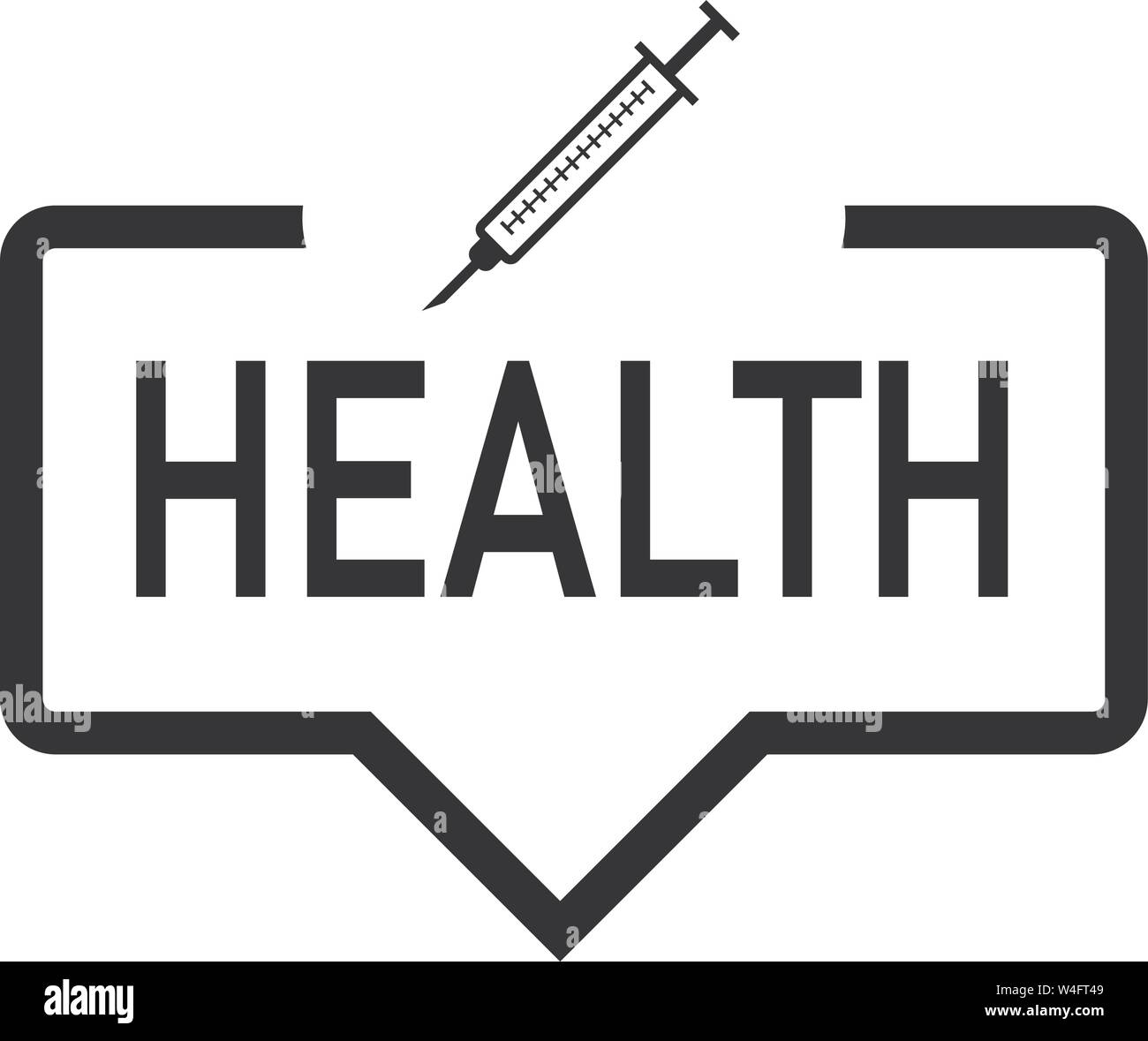 health syringe bubble speak icon trendy flat design Stock Vector Image ...