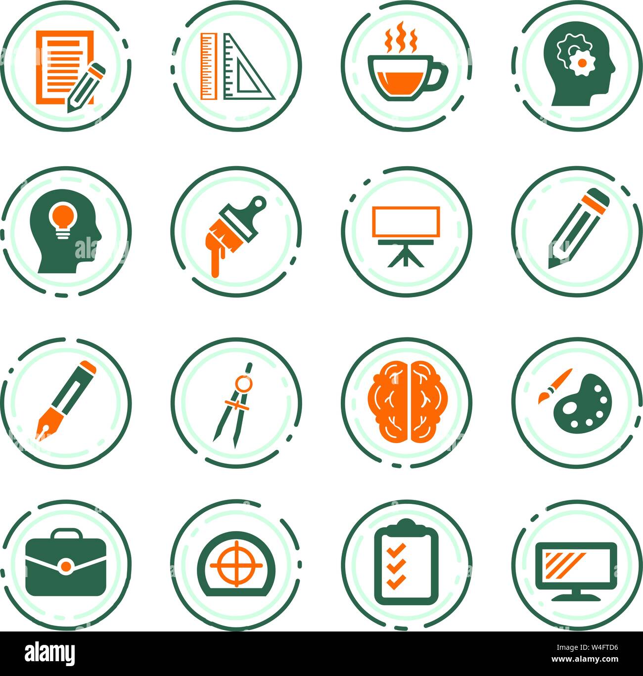 Creative process vector icons for user interface design Stock Vector ...
