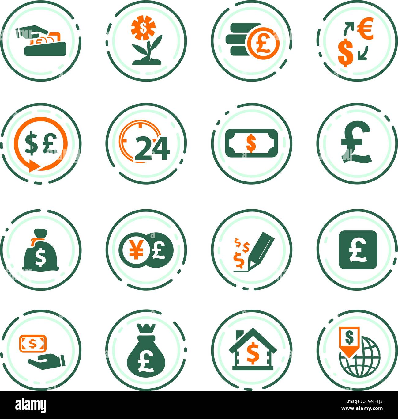 Currency exchange vector icons for user interface design Stock Vector ...