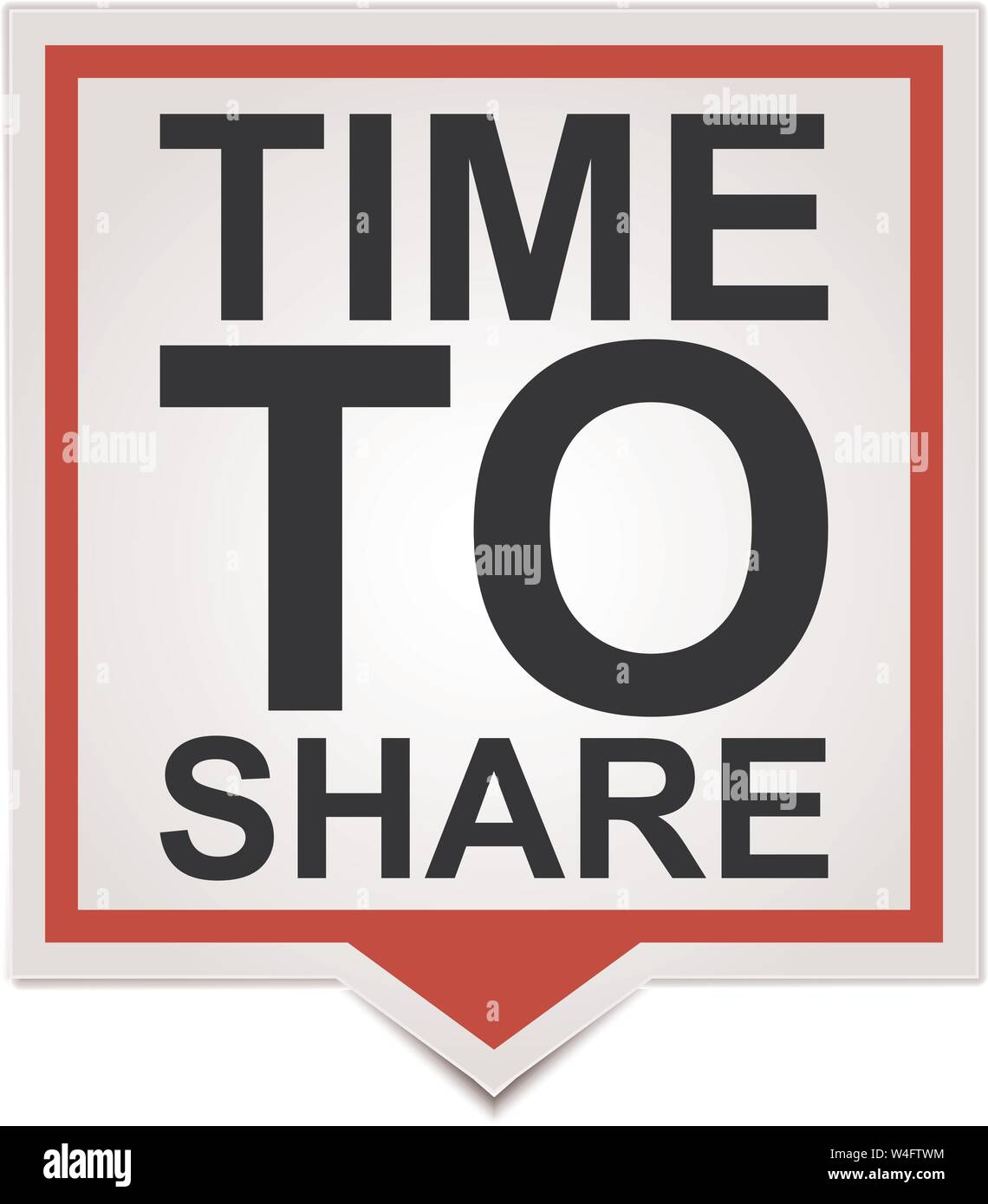 time to share sign. time to share paper speech bubble Stock Vector ...