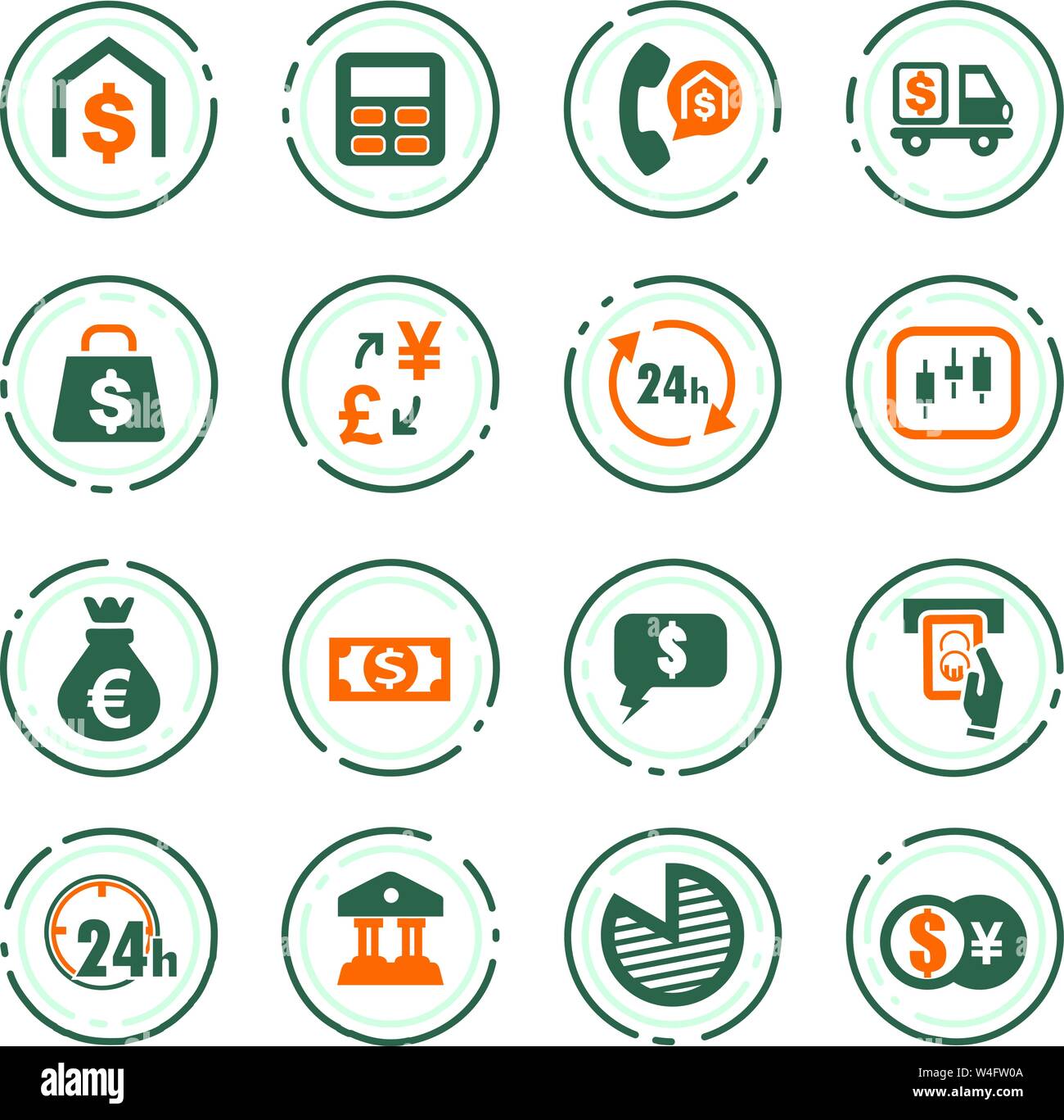 Currency exchange vector icons for user interface design Stock Vector ...