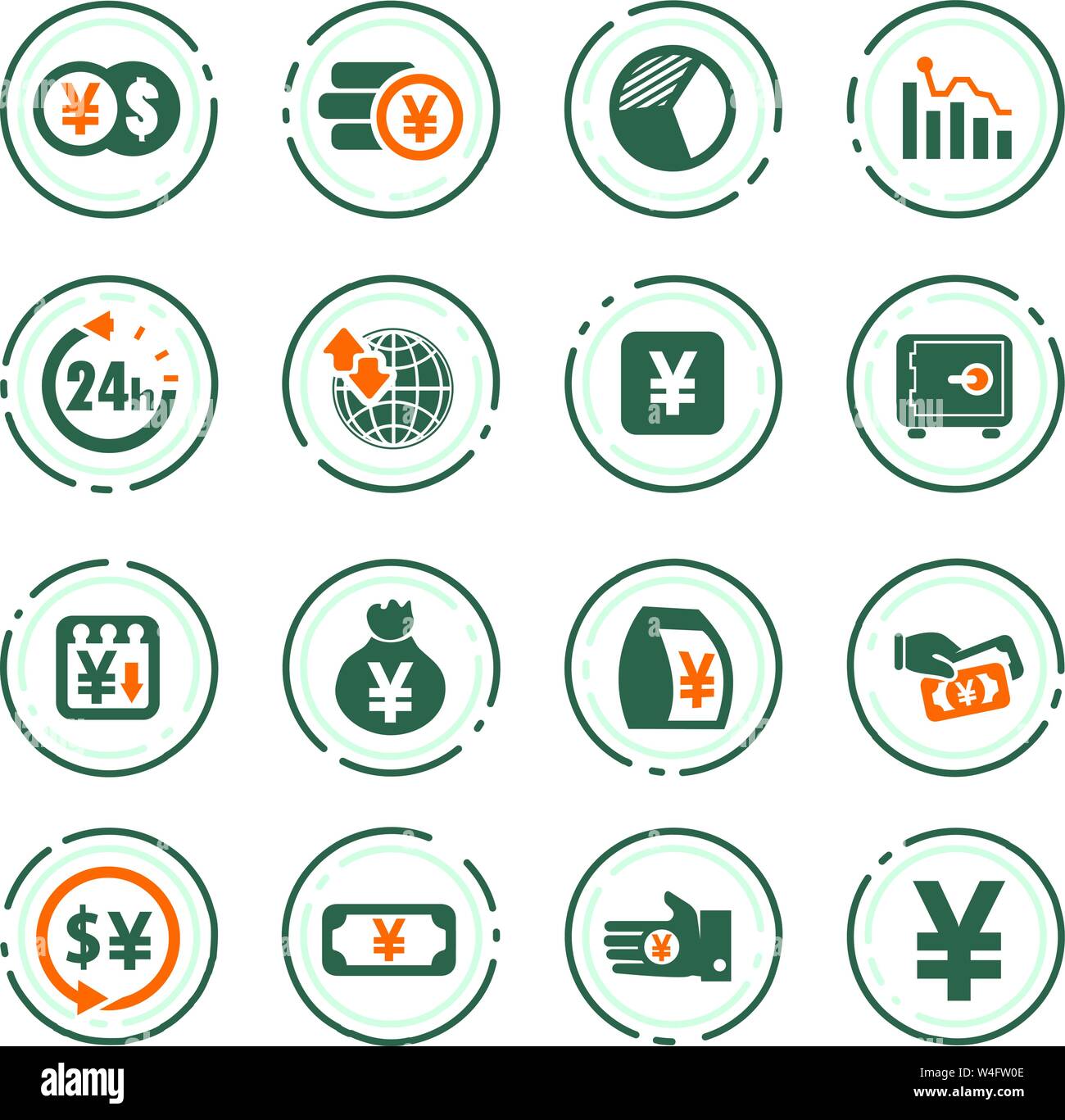 Currency exchange vector icons for user interface design Stock Vector ...