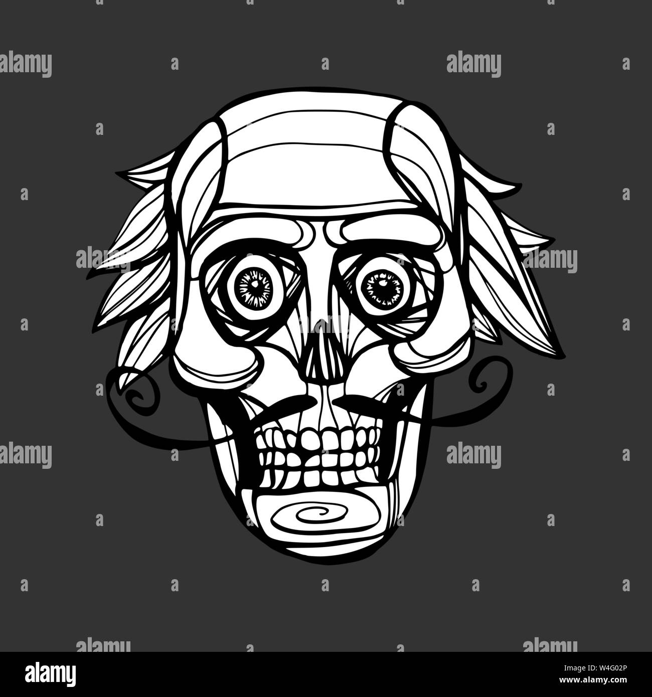 Skull drawing hi-res stock photography and images - Alamy