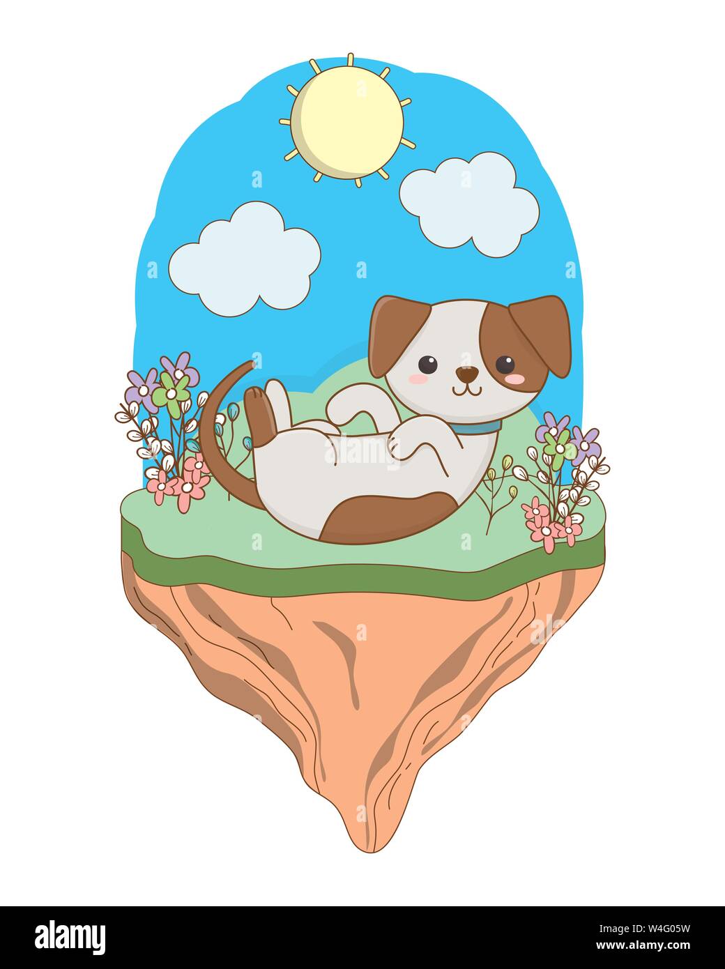 Dog cartoon design, Animal cute zoo life nature and fauna theme Vector ...