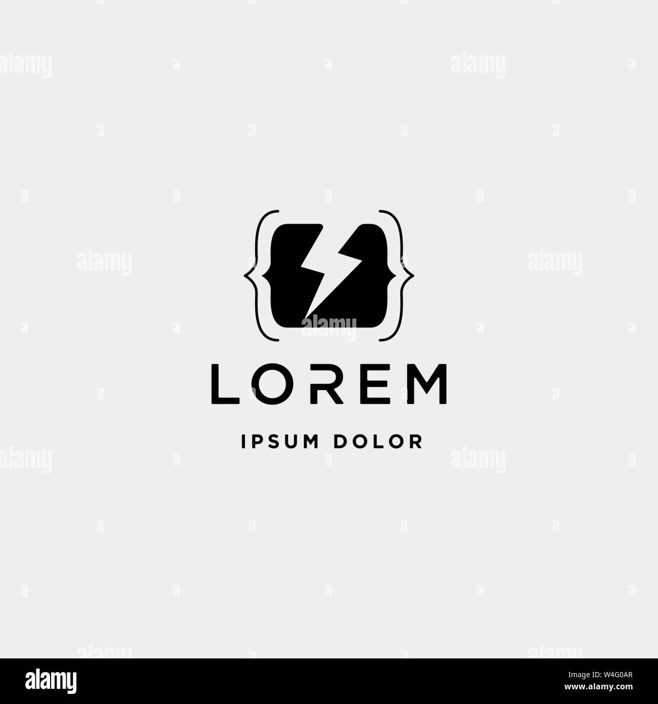 coding flash logo design vector programmer thunder symbol icon Stock ... coding flash logo design vector programmer thunder symbol icon Stock ...