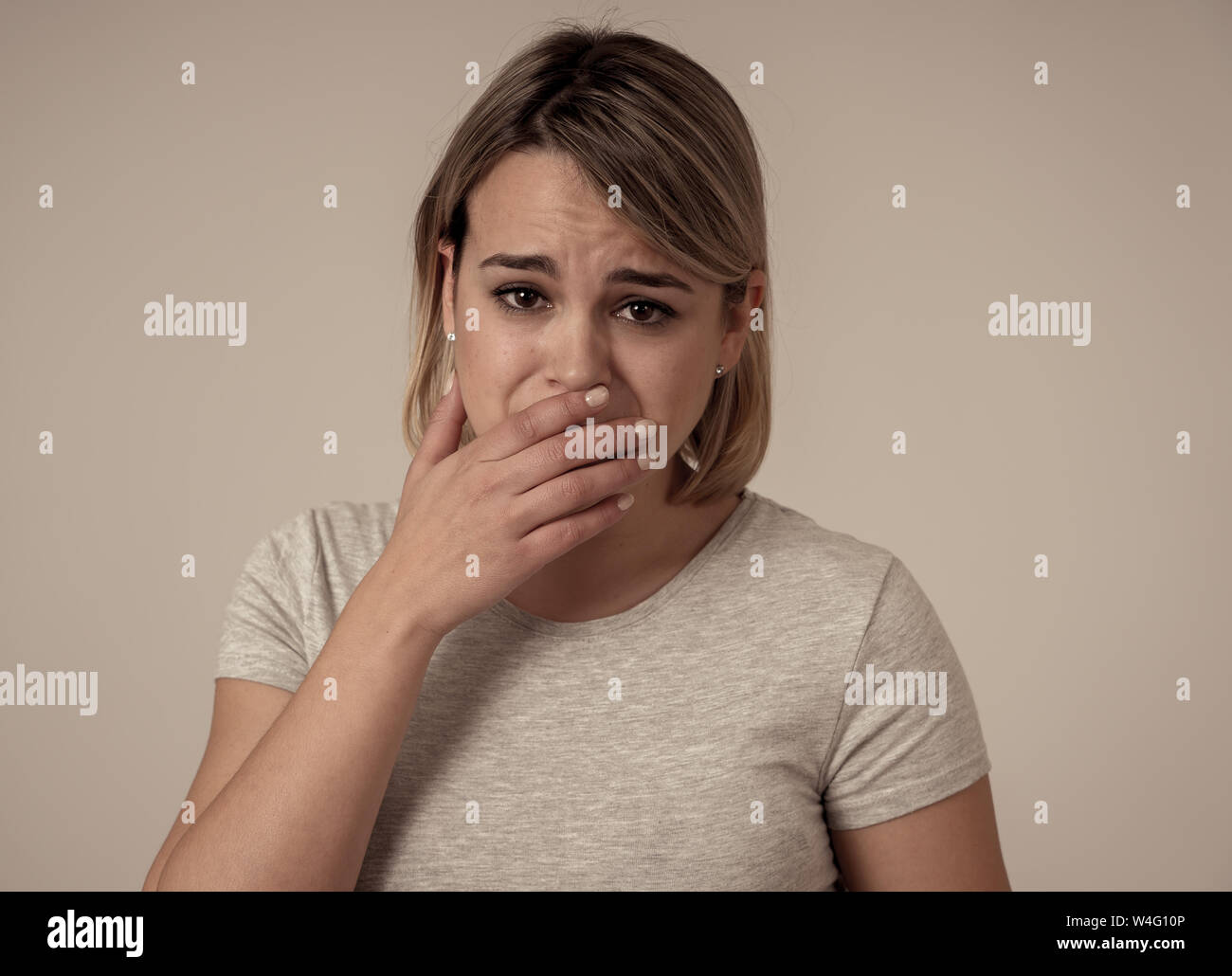 Close up woman crying in hi-res stock photography and images - Alamy