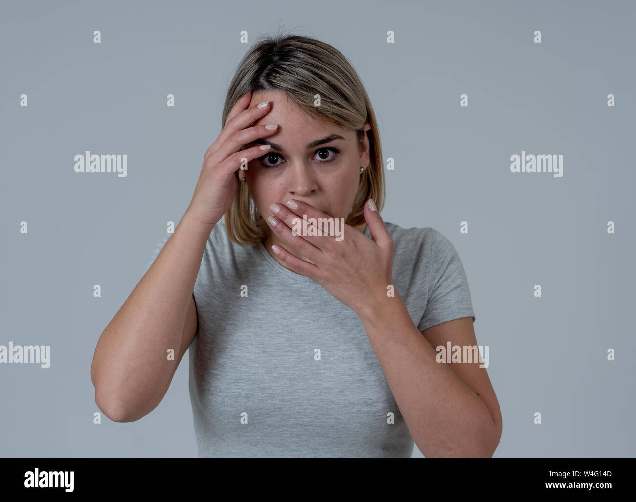 Scary woman face hi-res stock photography and images - Alamy