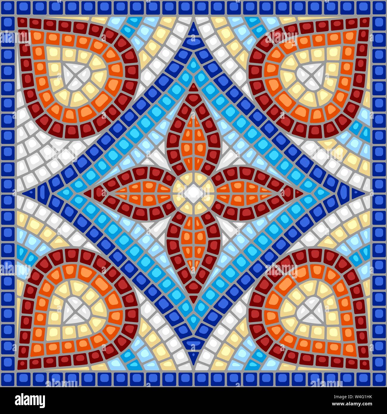 Ancient mosaic ceramic tile pattern Stock Vector Image & Art - Alamy
