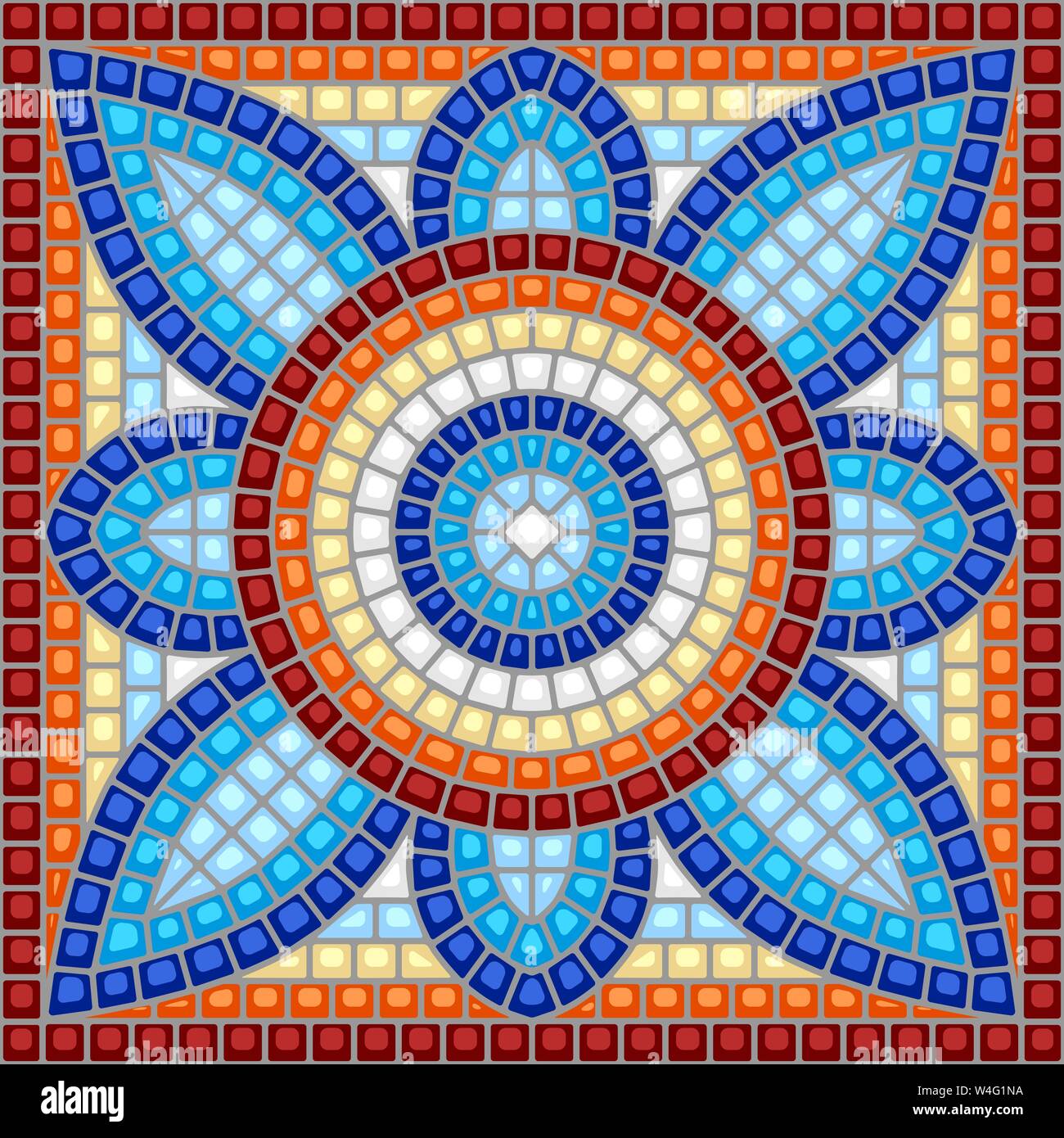 Ancient mosaic ceramic tile pattern Stock Vector Image & Art - Alamy
