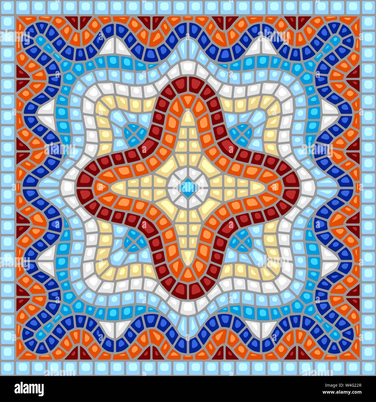 Ancient mosaic ceramic tile pattern Stock Vector Image & Art - Alamy