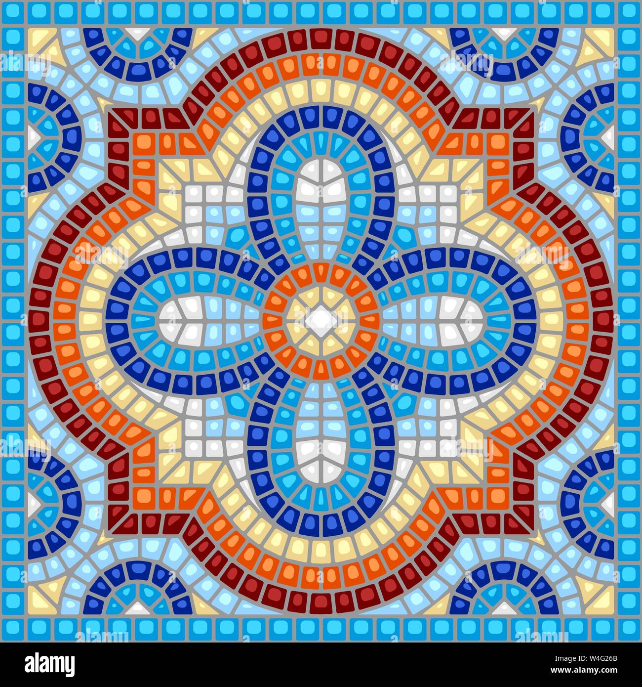 Ancient mosaic ceramic tile pattern Stock Vector Image & Art - Alamy