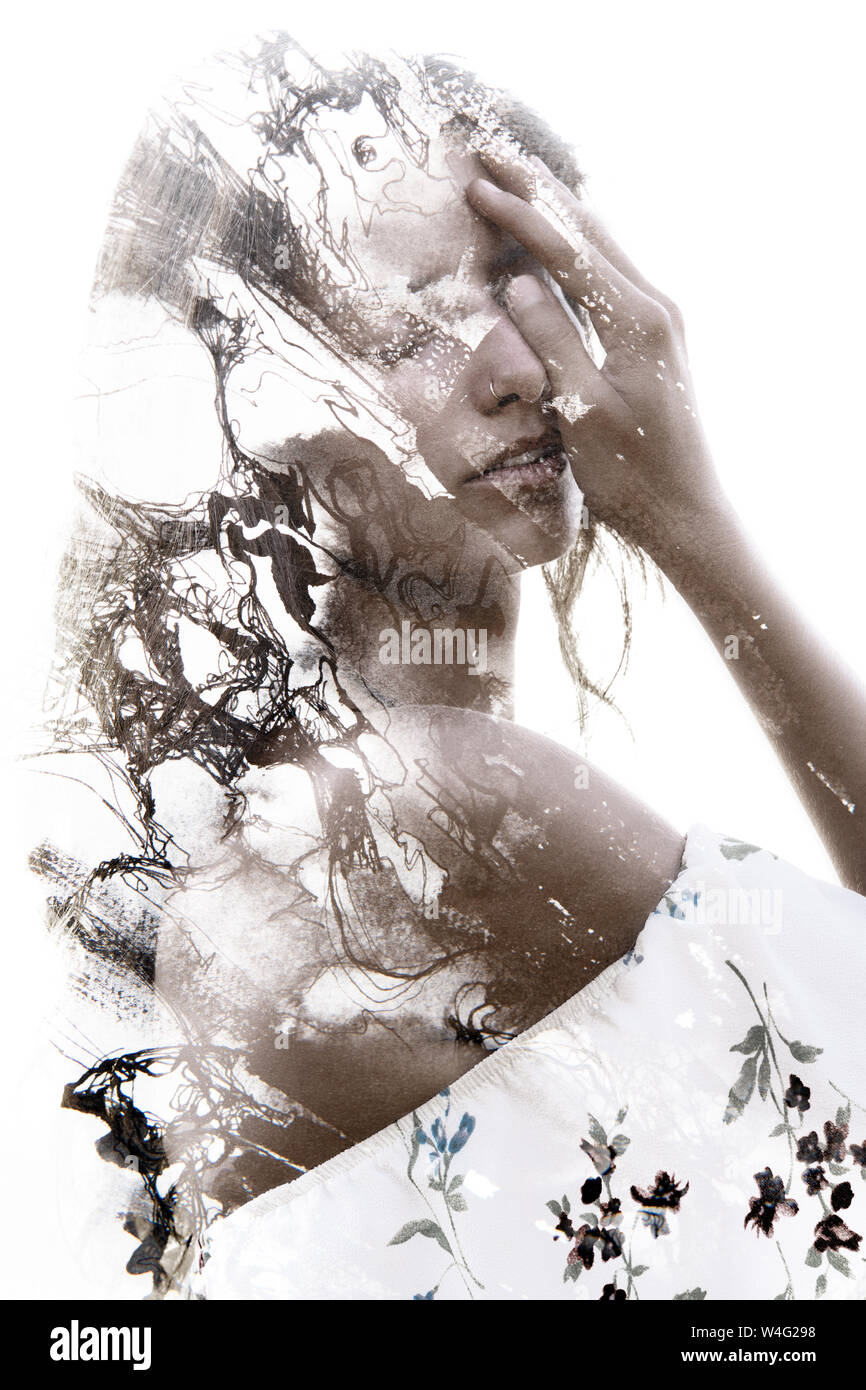 Hand On Shoulder From Behind Drawing