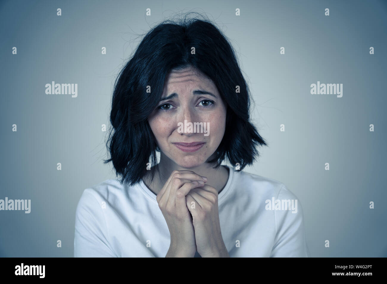 Stern face woman hi-res stock photography and images - Alamy