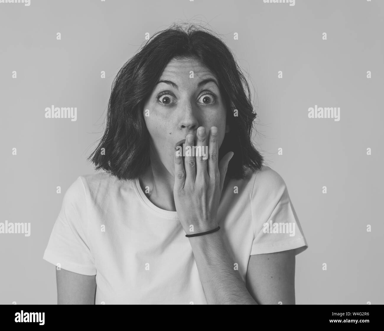 Hearing happiness Black and White Stock Photos & Images - Alamy