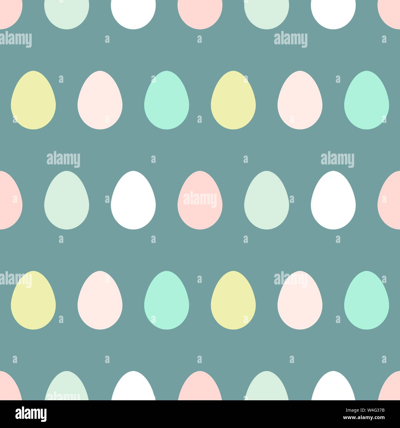 Easter eggs seamless pattern. Vector illustration Stock Vector Image ...