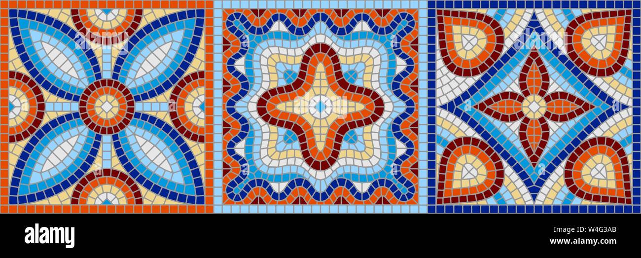 Ancient mosaic ceramic tile pattern Stock Vector Image & Art - Alamy