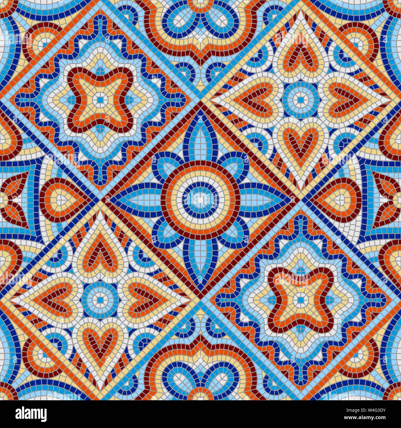 Ancient mosaic ceramic tile pattern Stock Vector Image & Art - Alamy