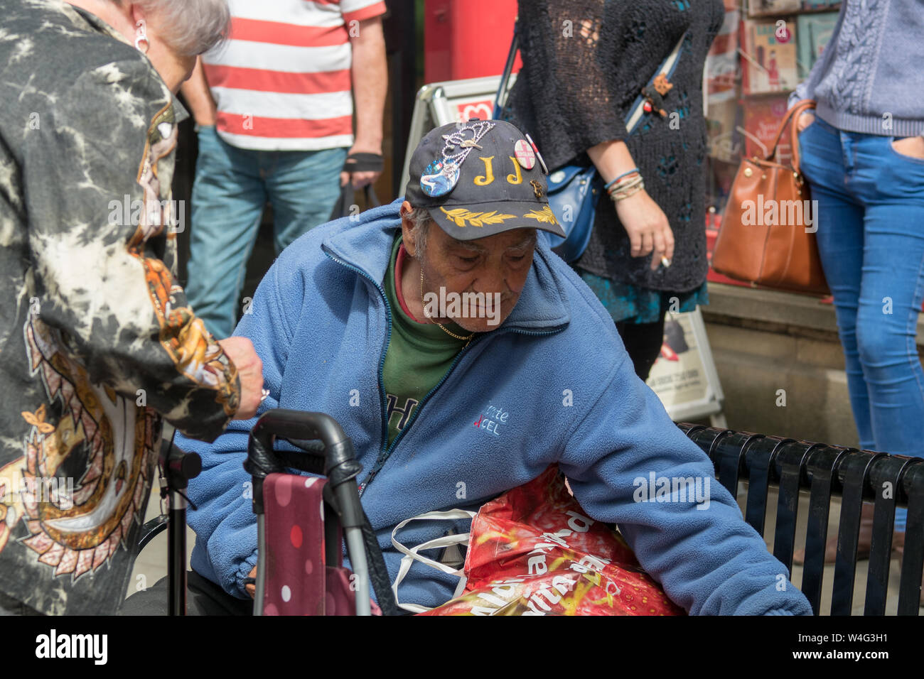 People shopping in the centre of Lancaster Stock Photo - Alamy