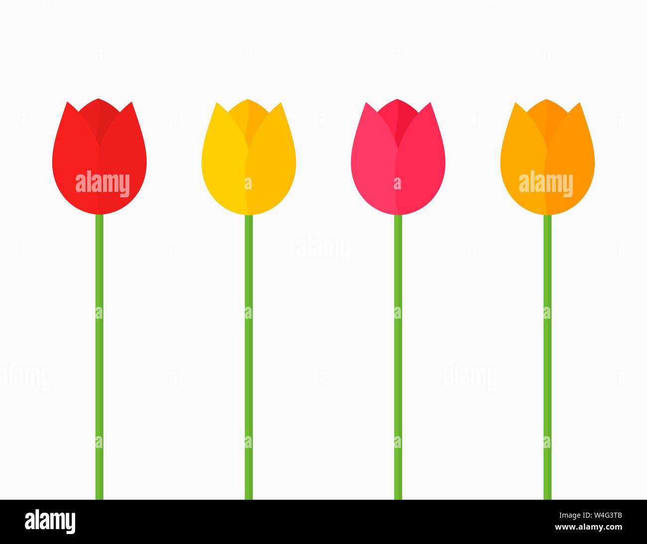 Colorful tulip flowers background. Vector illustration Stock Vector ...