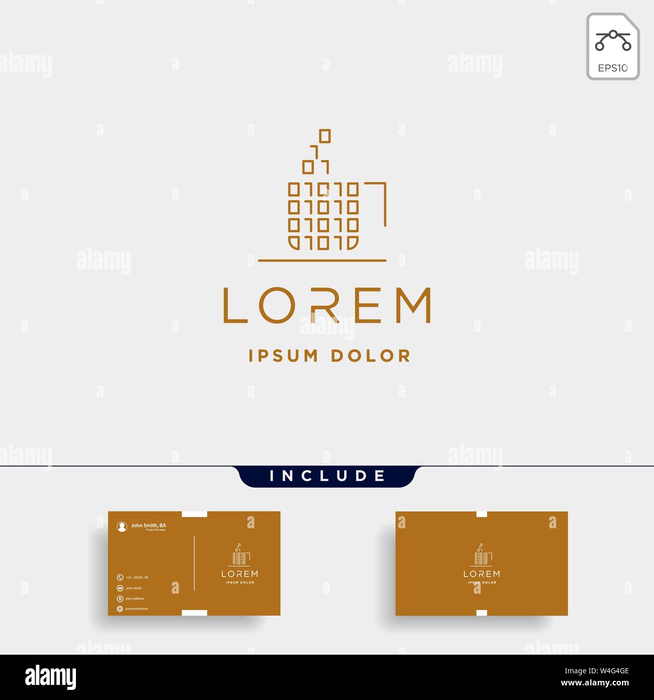 internet cafe logo design vector binary technology symbol icon Stock ...