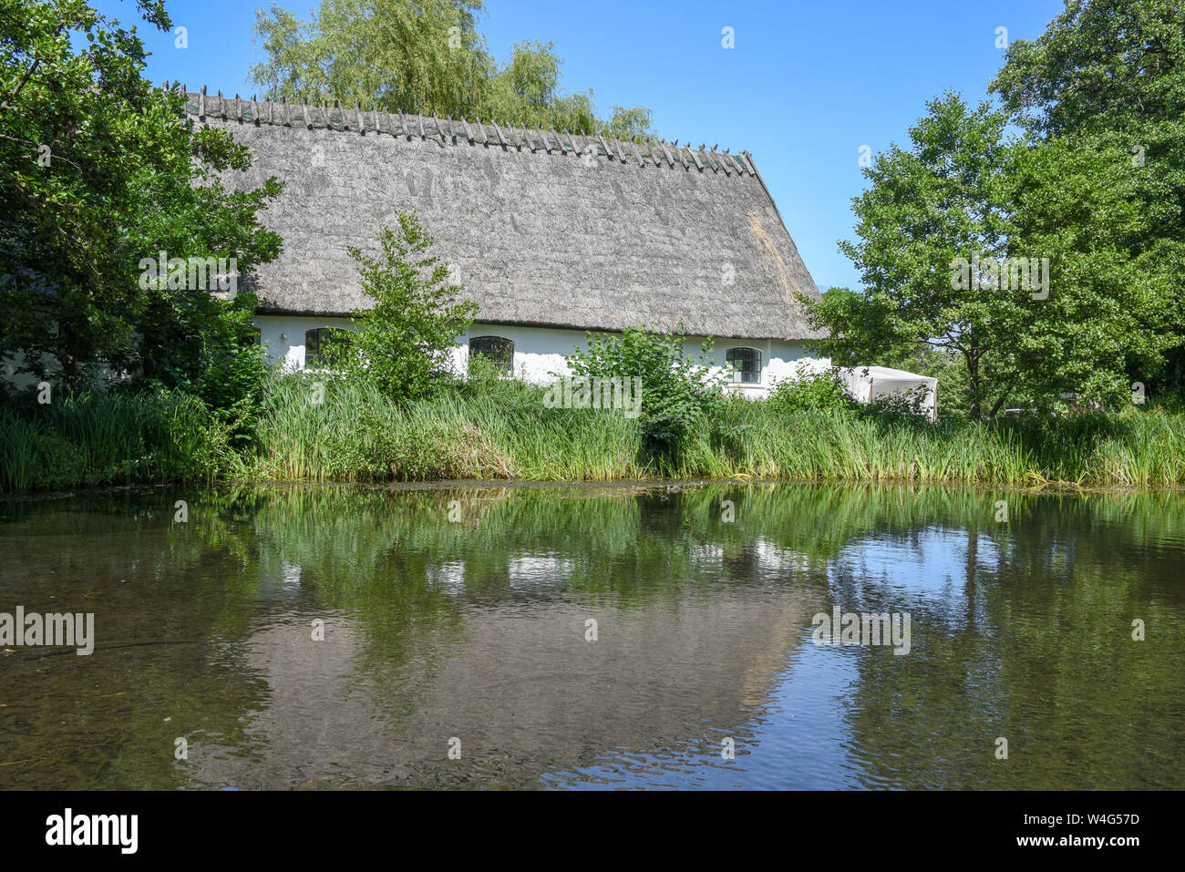 Traditional rural farm on the countryside of Esrum on Denmark Stock ...