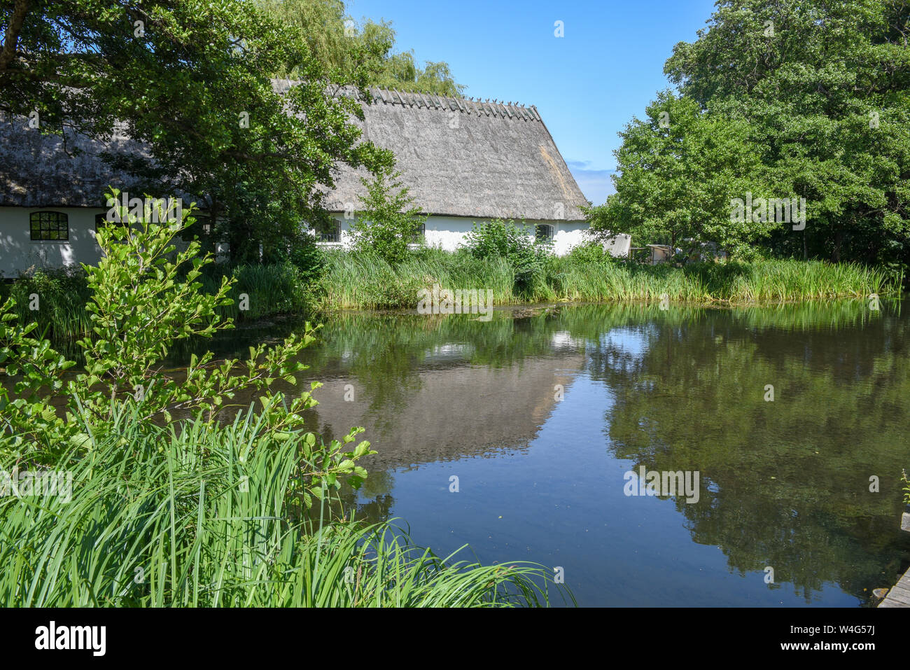Traditional rural farm on the countryside of Esrum on Denmark Stock ...
