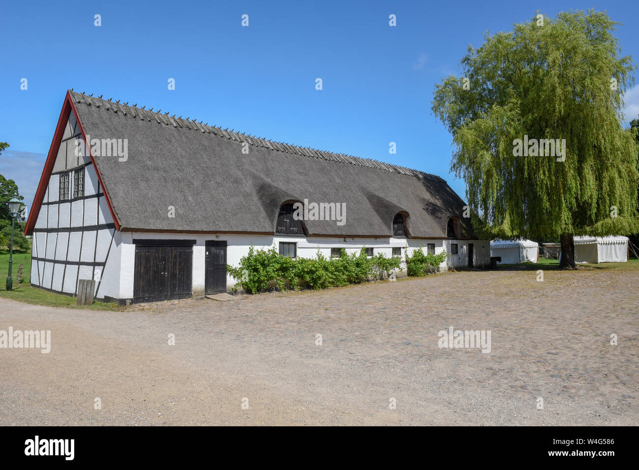 Traditional rural farm on the countryside of Esrum on Denmark Stock ...