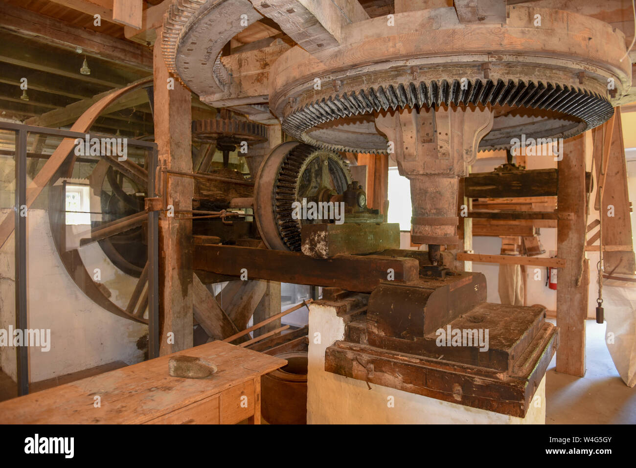 Historical watermill interior hi-res stock photography and images - Alamy