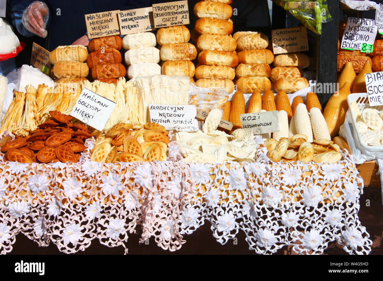 Traditional polish smoked cheese oscypek in Zakopane Stock Photo - Alamy