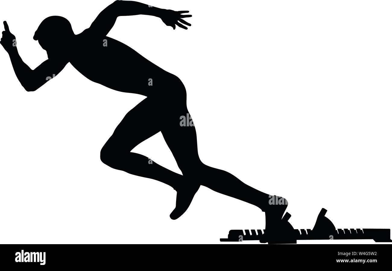 Runner athlete athletics Black and White Stock Photos & Images - Alamy