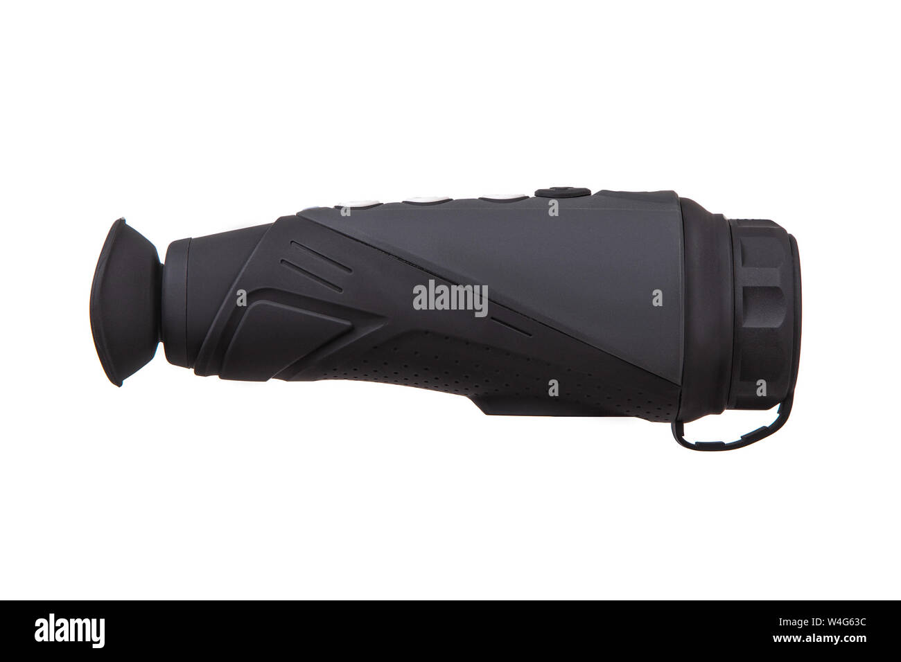 modern black optical scope for weapon isolated on white. sight scope ...