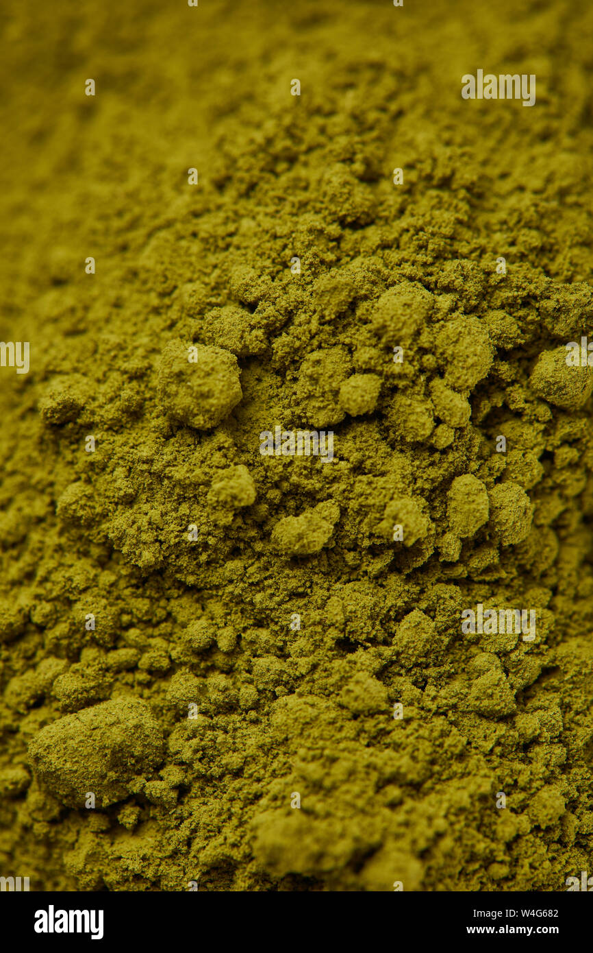 selective focus of dark green matcha powder Stock Photo - Alamy