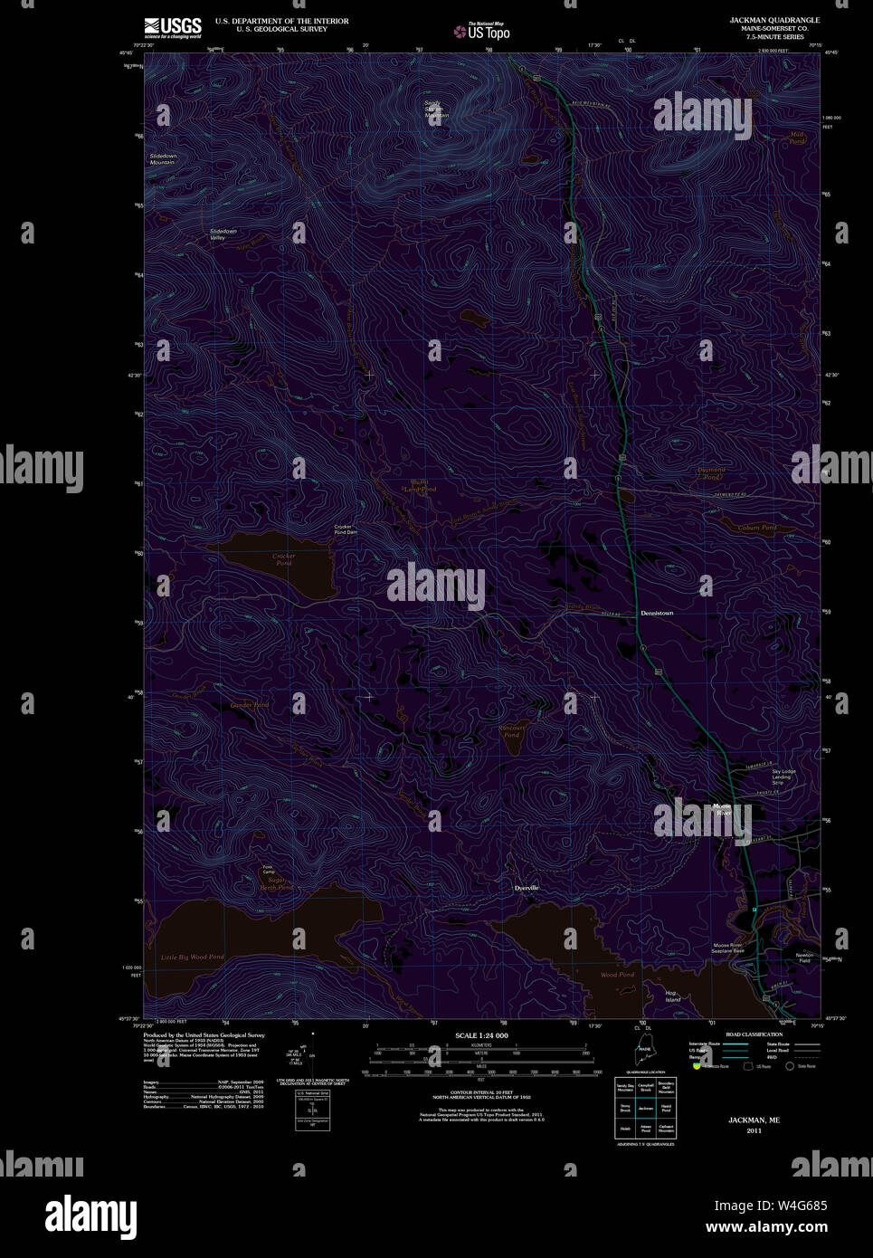 Jackman maine map hi-res stock photography and images - Alamy