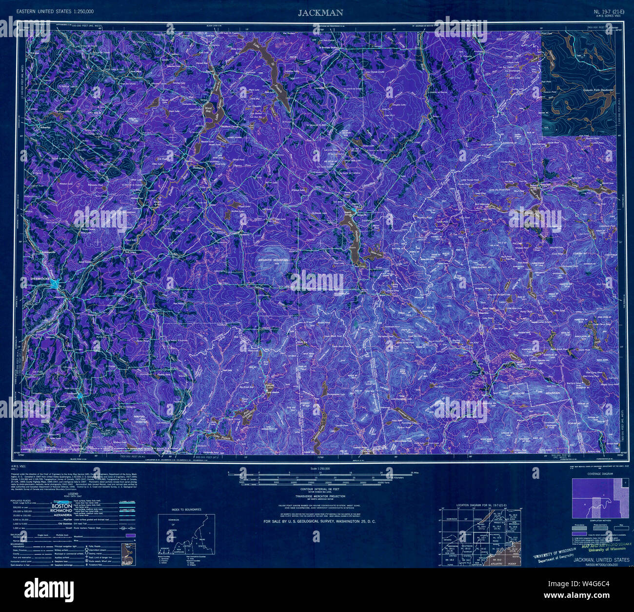 Jackman maine map hi-res stock photography and images - Alamy